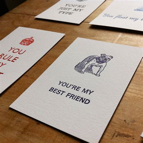 Mini Letterpress Card Set By Little Red Press