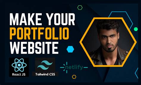 make your portfolio website by react js and tailwind css by tamim2010 fiverr
