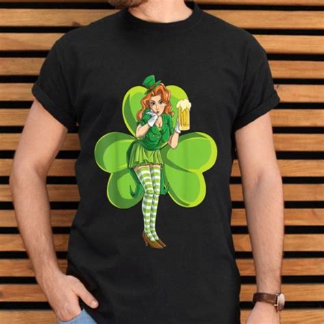 St Patricks Day Sexy Leprechaun Redhead Women Lady Beer T Shirt Hoodie Sweater Longsleeve