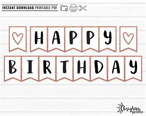 Happy Birthday Banner Printable Pdf