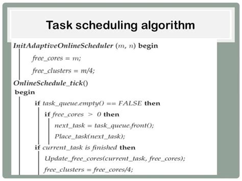 task scheduling on adaptive multi core
