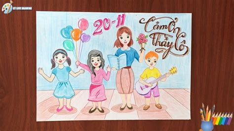 Chia sẻ 70 vẽ tranh thầy cô mới nhất Tin Học Vui