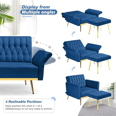 Silla Decorativa De Terciopelo Con Respaldo Y Reposabrazos Ajustables