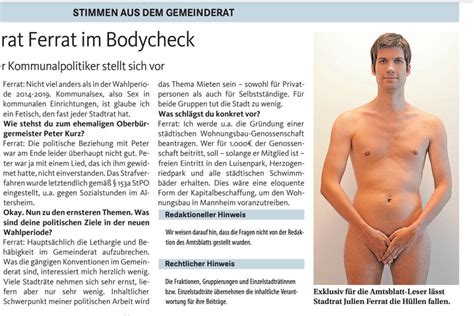 Bravo 2 0 Politiker Aus Mannheim Posiert Nackt Im Amtsblatt