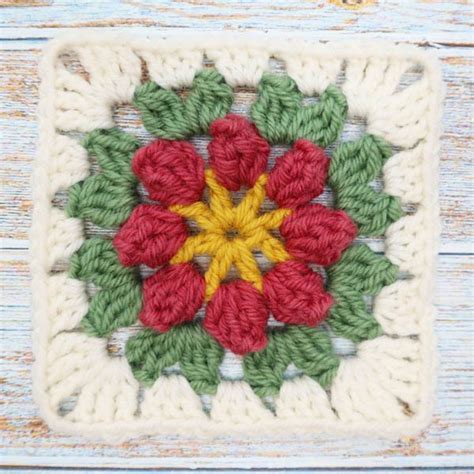 Crochet Puff Stitch Flower Granny Squares Best Flower Site