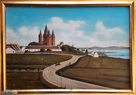 Arkiv Dk Maleri Set Fra Hestehavebakken Mod Vor Frue Kirke Og