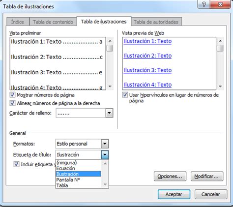 Como Hacer Indice De Figuras Y Tablas En Word Printable