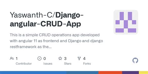 GitHub Yaswanth C Django Angular CRUD App This Is A Simple CRUD