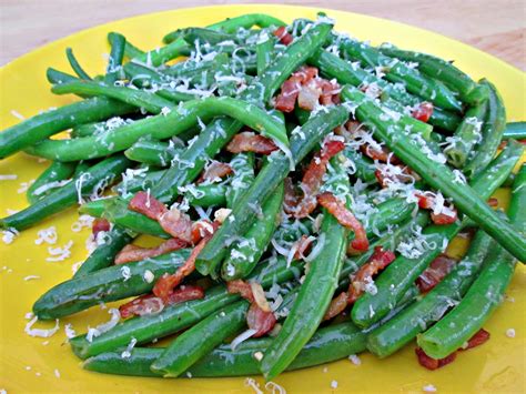 Green Beans With Garlic Parmesan And Bacon Poor Man S Gourmet Kitchen