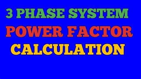 Power Factor Calculation Power Factor Improvement Capacitor Calculation