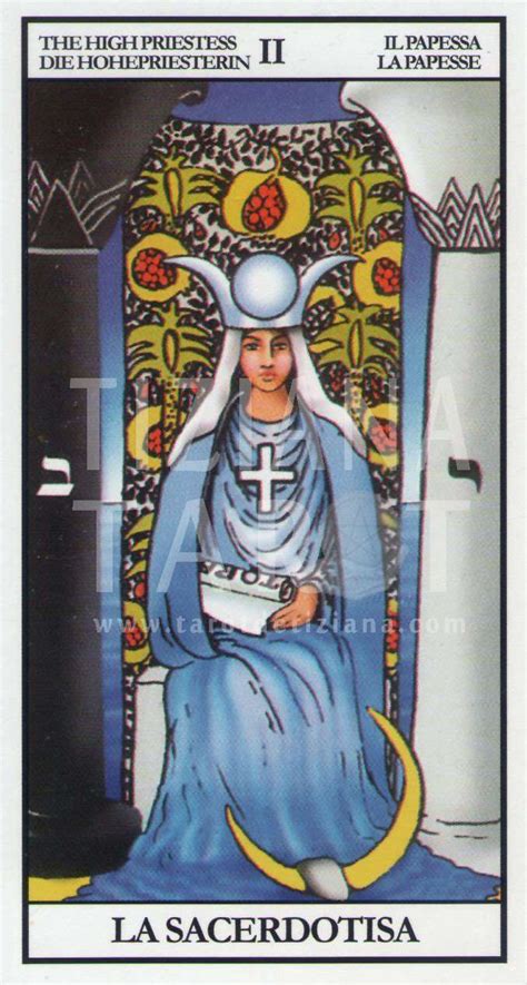 La Sacerdotisa En Las Cartas De Tarot Tarot De Tiziana