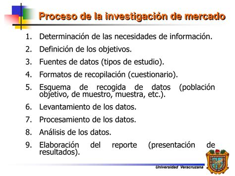 PPT Proceso de la investigación de mercado PowerPoint Presentation