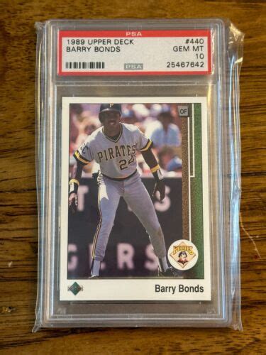 1989 Upper Deck BARRY BONDS 440 PSA 10 GEM MINT EBay