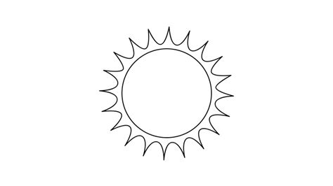 太阳简笔画图片 天奇生活