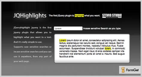 Best Jquery Highlight Plugins Free And Paid Formget