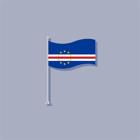 Ilustração da bandeira de cabo verde modelo Vetor Premium