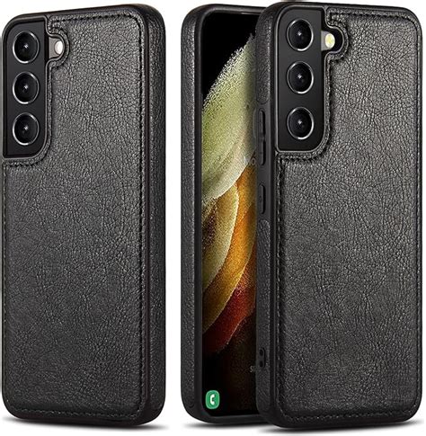 PU Leder Hülle für Samsung Galaxy S22 Retro Premium PU Leder Luxus