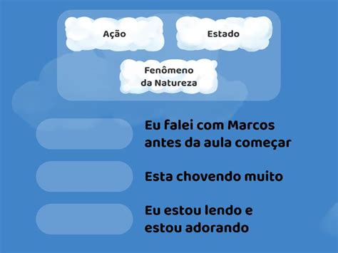 Verbos Ação Estado e Fenômenos da Natureza Associação