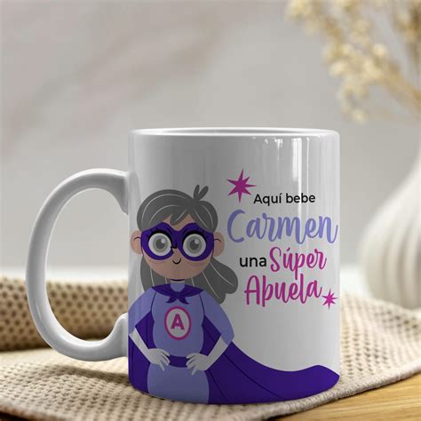 Taza S Per Abuela Con Nombre Personalizada Transparent Gift