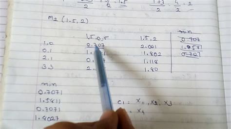 k means clustering algorithm example for the dataset like 1 0 2 1 part 1 youtube