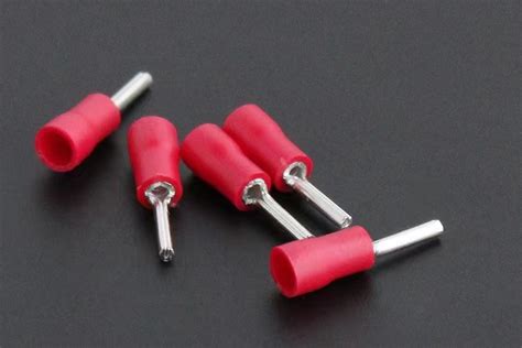 Ptv Free Sample Red Insulated Pin Terminal Naked Needle