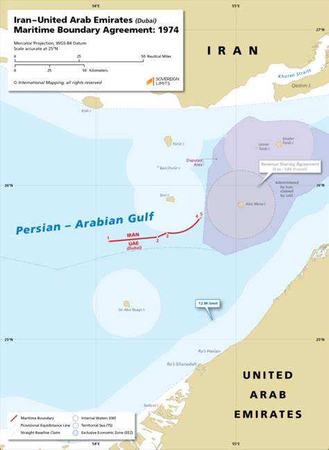 IranUnited Arab Emirates Maritime Boundary Sovereign Limits