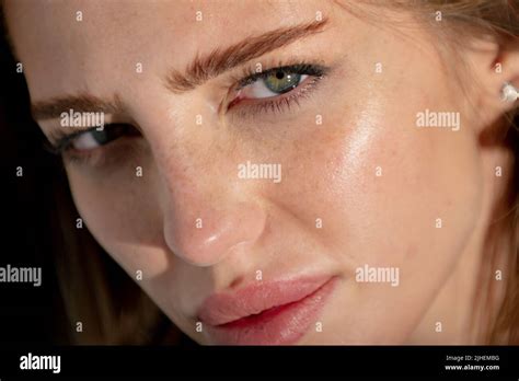 Spring Romantic Casual Woman Portrait Beautiful Girl Outdoor Close Up Beauty Young Female Face