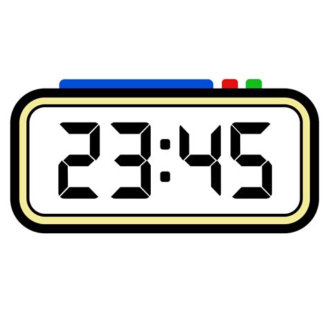 Digital Clock Time Show 23 45 Clock 24 Hours Illustration Time