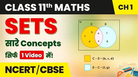 class 11 maths chapter 1 sets complete concepts in one video sets class 11 youtube