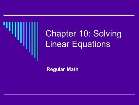 Solving Equations With Variables On Both Sides Warm Up Warm Up