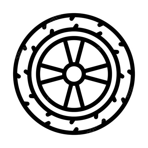 Icono De Línea De Rueda Vector PNG dibujos Icono De Rueda Llantas De