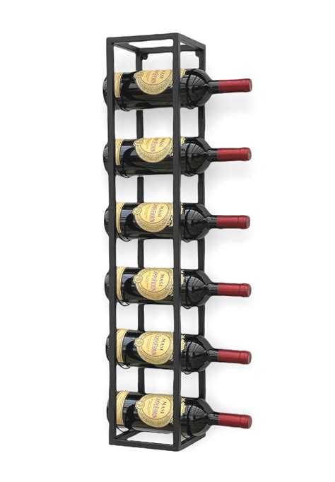 DanDiBo Weinregal Metall Wand 80 Cm Schwarz Flaschenregal 96238
