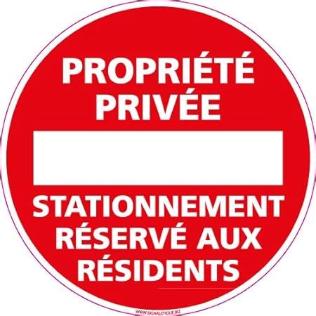 Panneau signalétique stationnement interdit Parking privé réservé aux