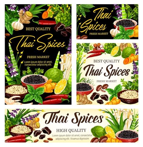 Assaisonnements d herbes d épices thaïlandaises condiments de cuisine