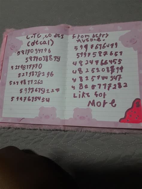Cute Codes From Berry Avenue Decal Roblox