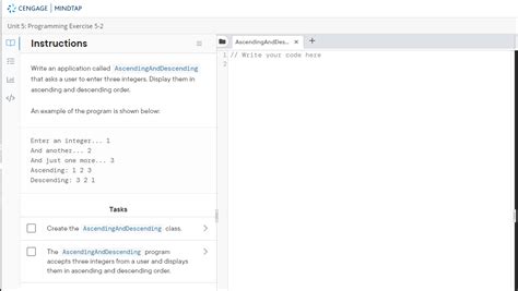 Solved Cengage Mindtap Unit Programming Exercise