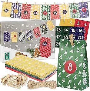 Calendario De Adviento Para Rellenar DIY 2024 Incluye 24 Bolsas