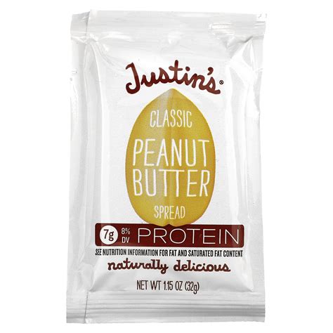 Justin s Nut Butter クラシック ピーナッツバター 10 スクイーズ パック 各1 15 oz 32 g