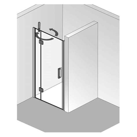 HSK Aperto Drehtür pendelbar an Nebenteil 80 cm ohne Edelglas 80 cm