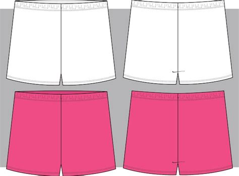 Dibujo plano de pantalones cortos para niñas Vector Premium