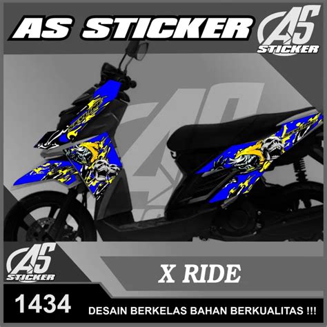 1434A STRIPING X RIDE 115 SKYLINE RACING SETIKER SEMI FULL MOTOR YAMAHA