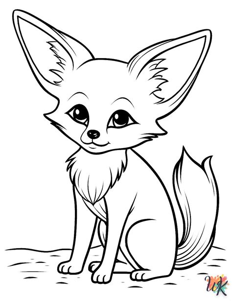 Coloriage Renard Kawaii Imprimer Pour Les Enfants