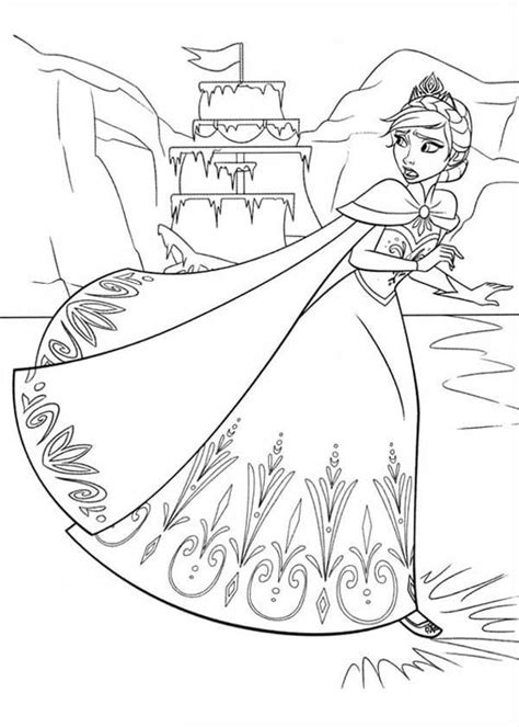 Coloriage Reine Elsa La Reine des Neiges télécharger et imprimer