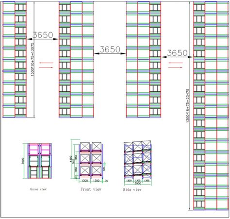 LIFO Live Storage Push Back Pallet Racking พรอมความคลองตวและความเขา