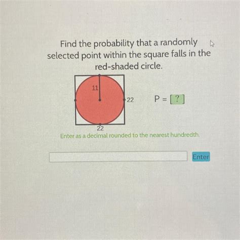 4 Find The Probability That A Randomly Selected Point Within The Square
