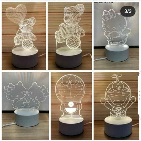 Promo Lampu Tidur Hias LED 3D Transparan Diskon 36 Di Seller Silvia