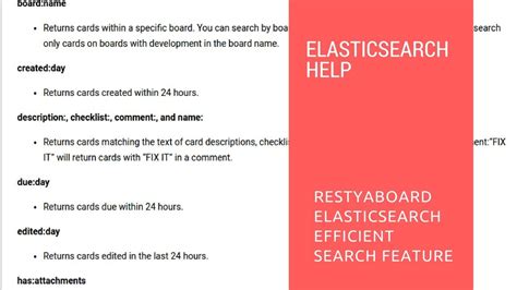 restyaboard how to use elasticsearch help youtube