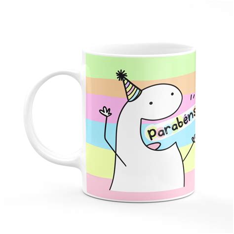 Caneca Divertida Meme Flork Parabéns Mais Um Ano Te Aturando