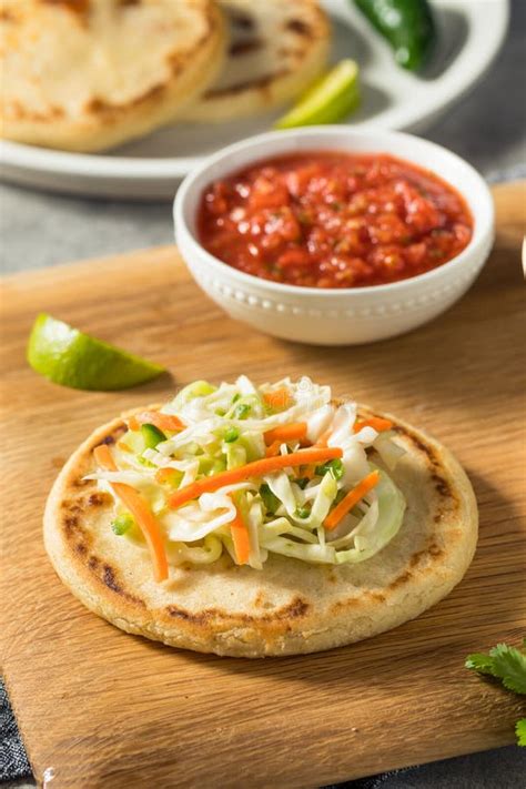 Homemade Salvadoran Corn Pupusas Stock Image Image Of American