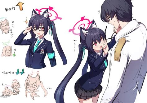 Sensei Shiroko Hoshino Nonomi Serika And 2 More Blue Archive